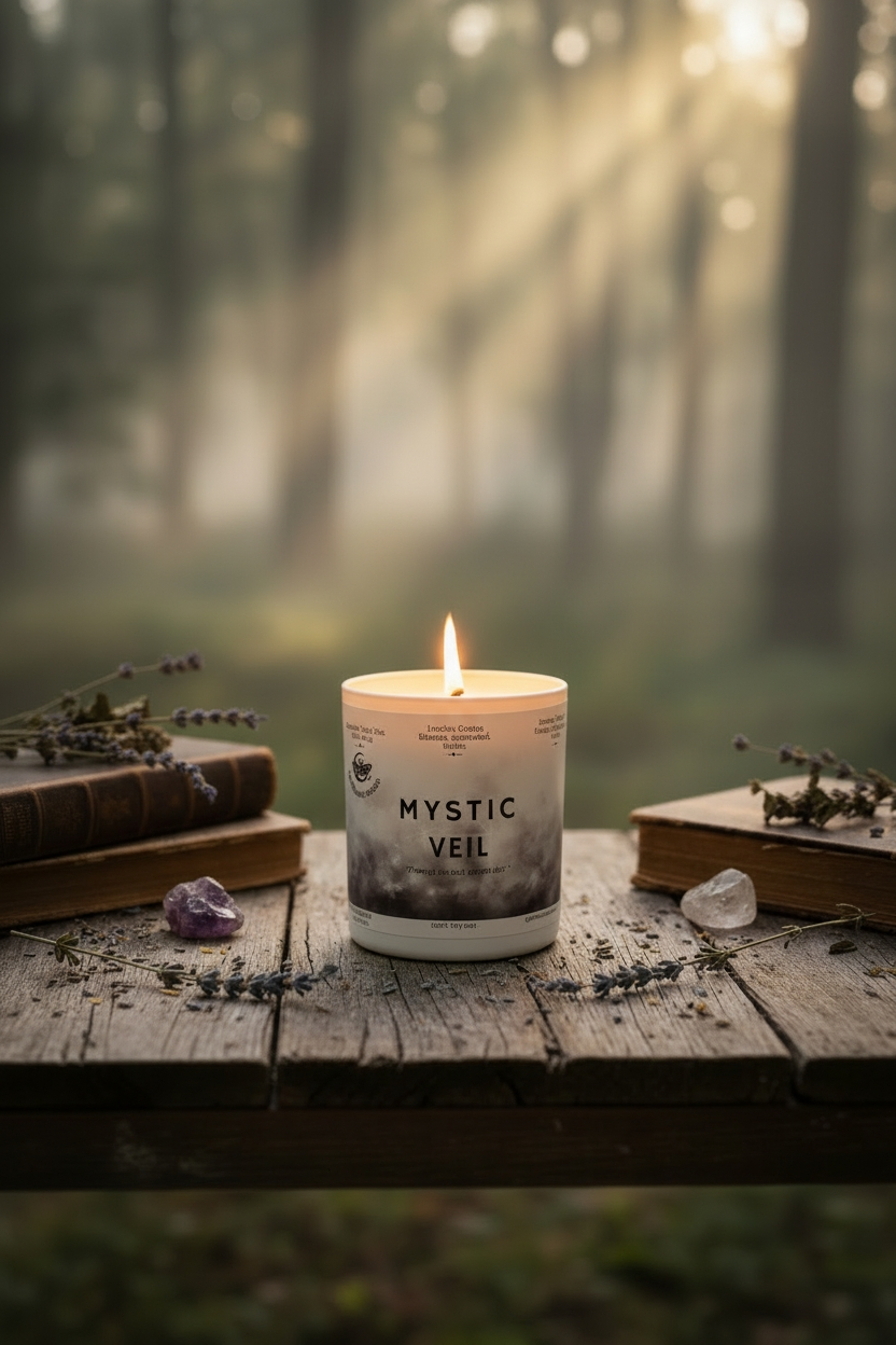 Mystic Veil Fragrance Oil Candle – Neroli, Jasmine & Soft Incense ...